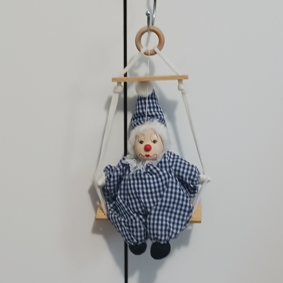 no brand | Toys | Vintage Porcelain And Fabric Clown Puppet Hanging On ...